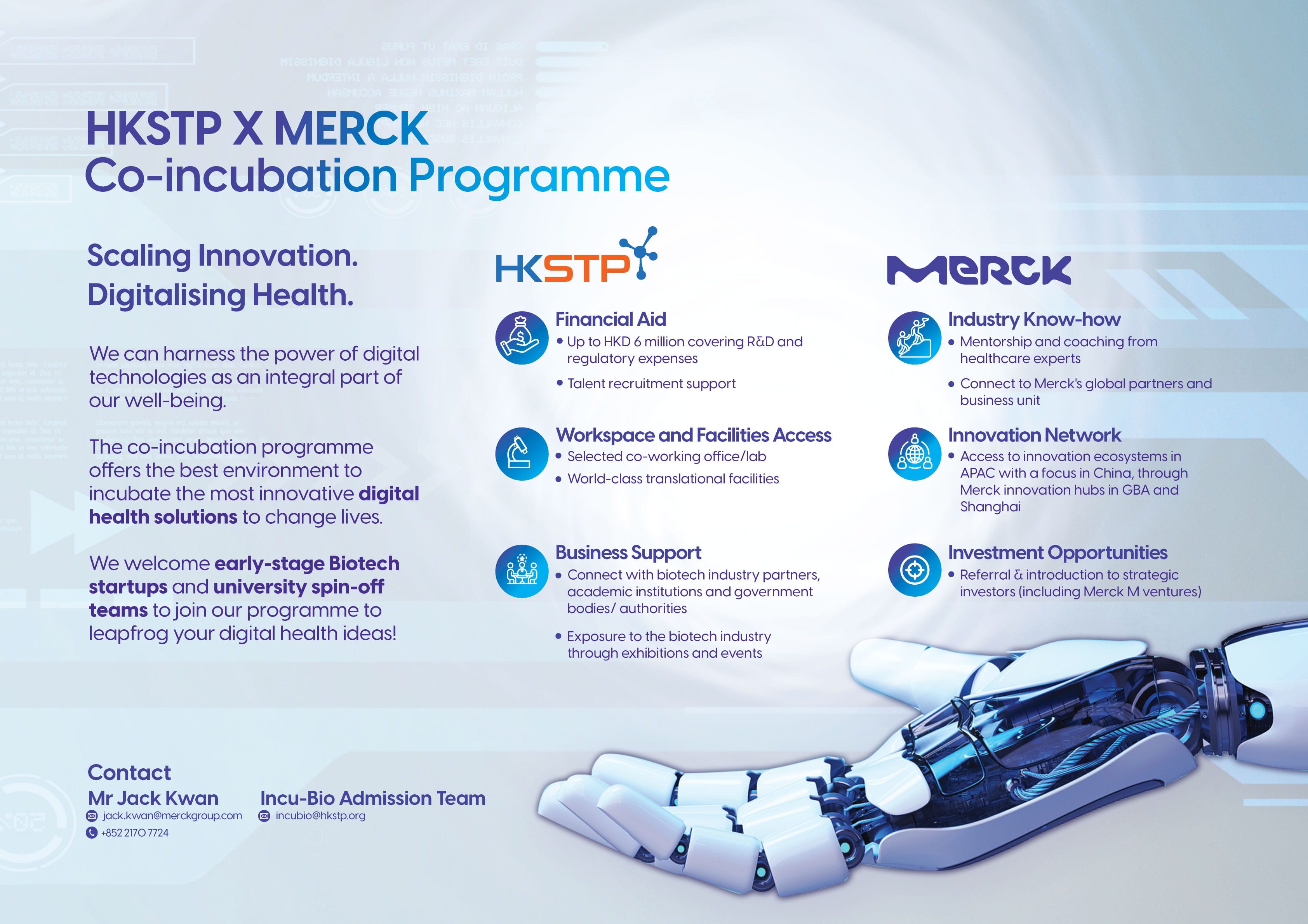 HKSTP X Merck Co-Incubation Programme